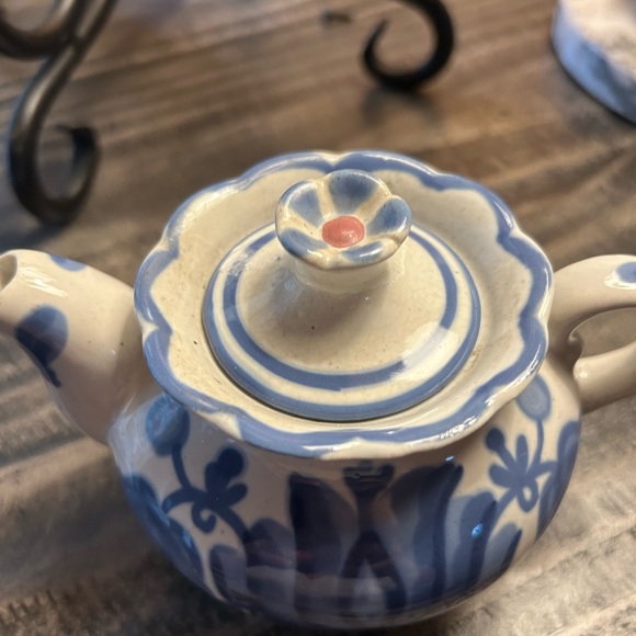 Vintage | Dining | Vintage Gzhel Small Tea Pot Blue White Porcelain ...